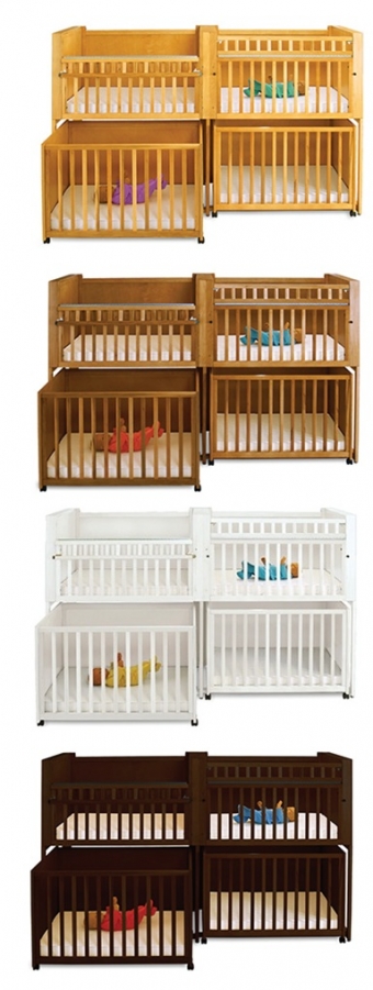 Bunkie 4-Section Stackable Crib